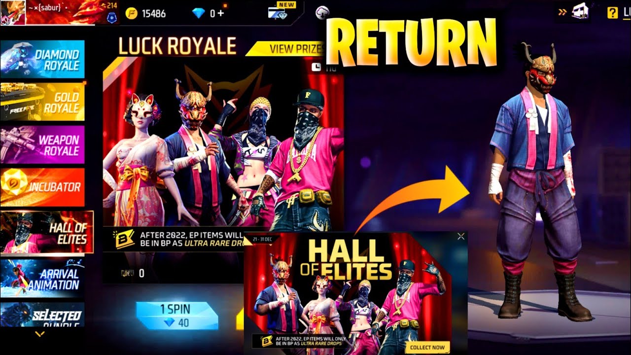 HIP-POP BUNDLE RETURN || SEASON 1,2,3 || FREE FIRE - YouTube
