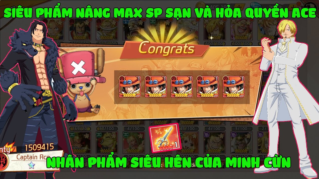 KHO BÁU TRUYỀN THUYẾT - SIÊU PHẨM NÂNG MAX SP SANJI VÀ MAX HỎA QUYỀN ...