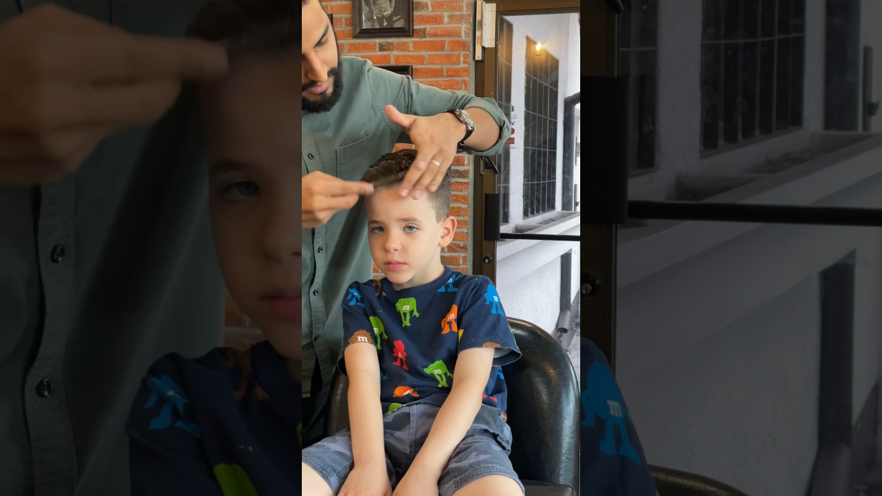 Corte escolar para cabello ondulado. (Corte de cabello de niño) - YouTube