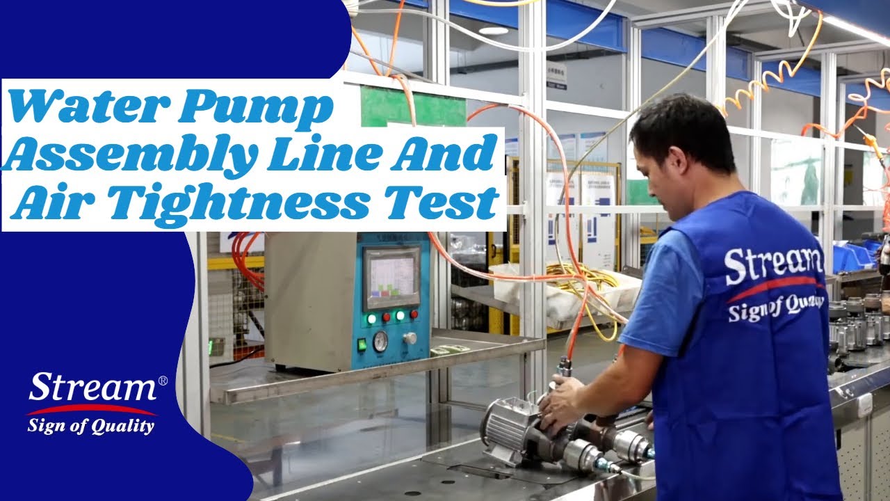 Water Pump Assembly Line And Air Tightness Test - YouTube