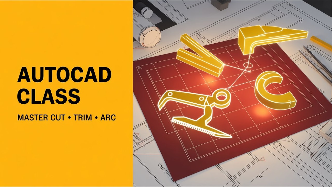 AutoCAD Class 3 | Learn CUT, ARC & TRIM Tools Step-by-Step | Best ...