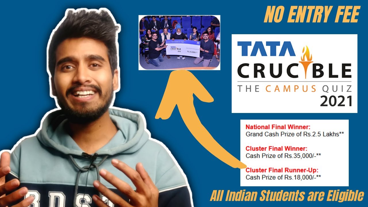 Tata Crucible Campus Quiz 2021 | NO ENTRY FEE | All Indian Students (UG ...