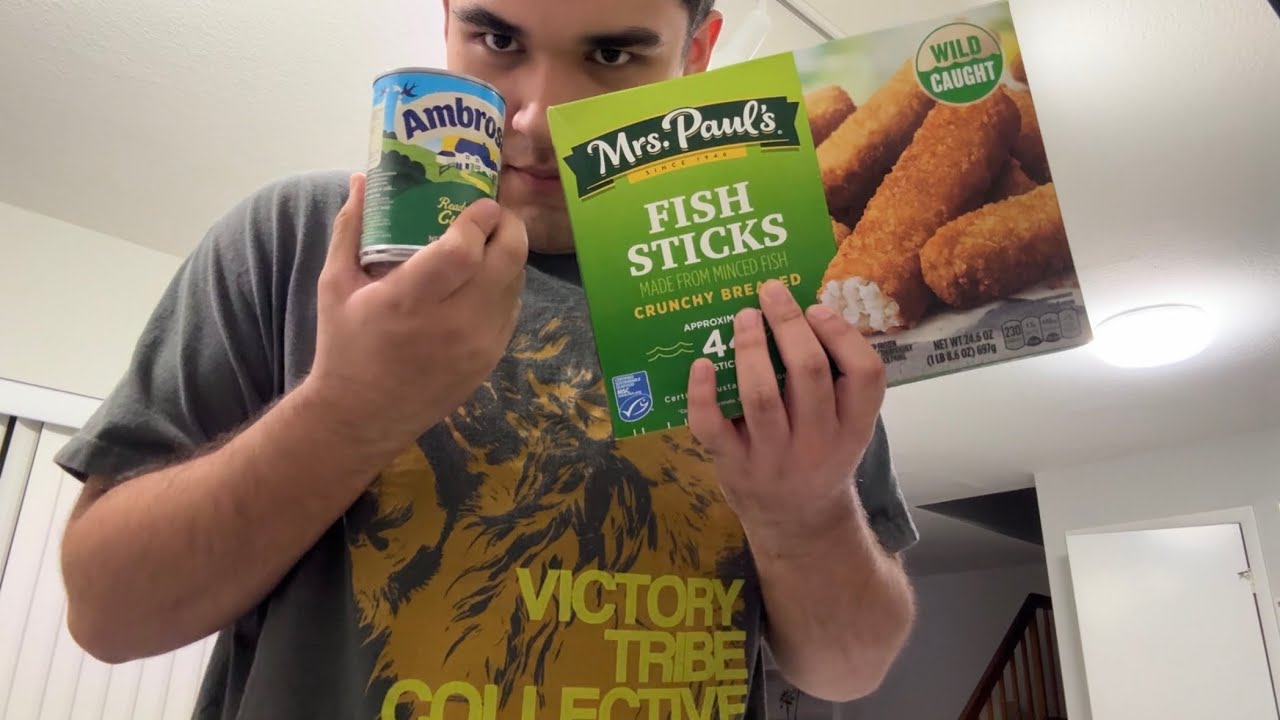 man eats fish-custard. - YouTube