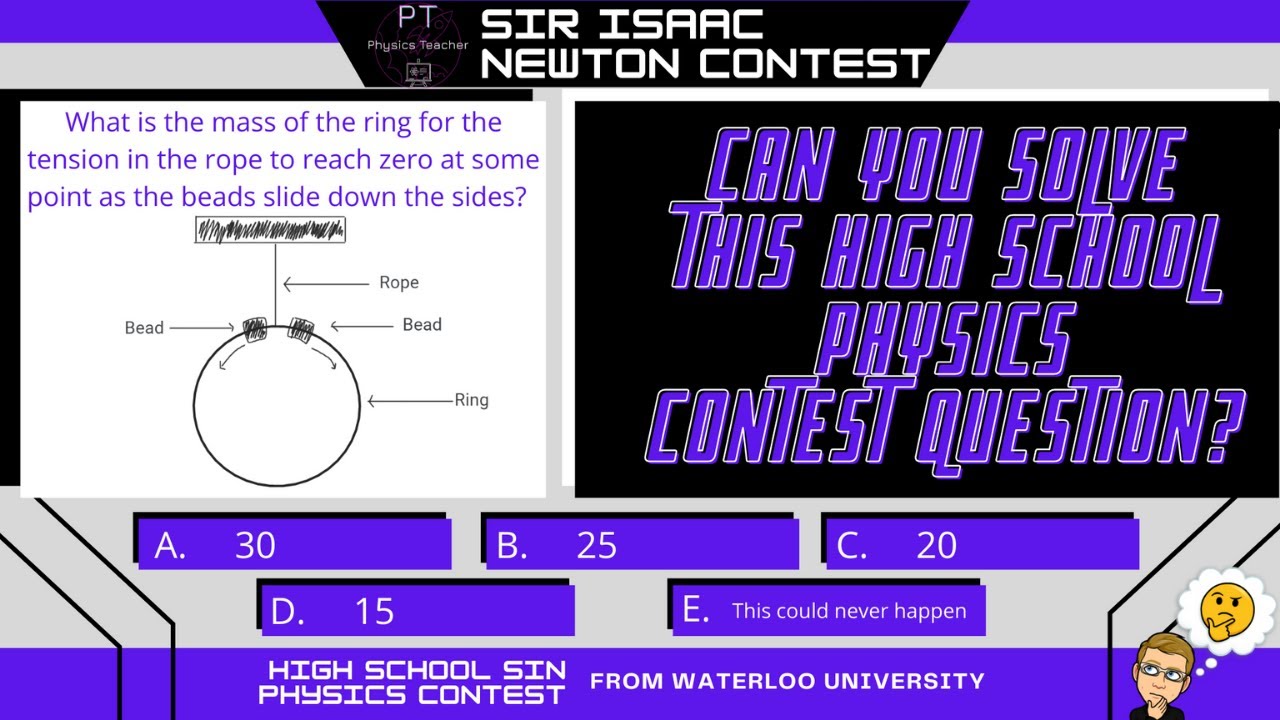 SIN Physics Contest Question 5 - Circular Motion - YouTube