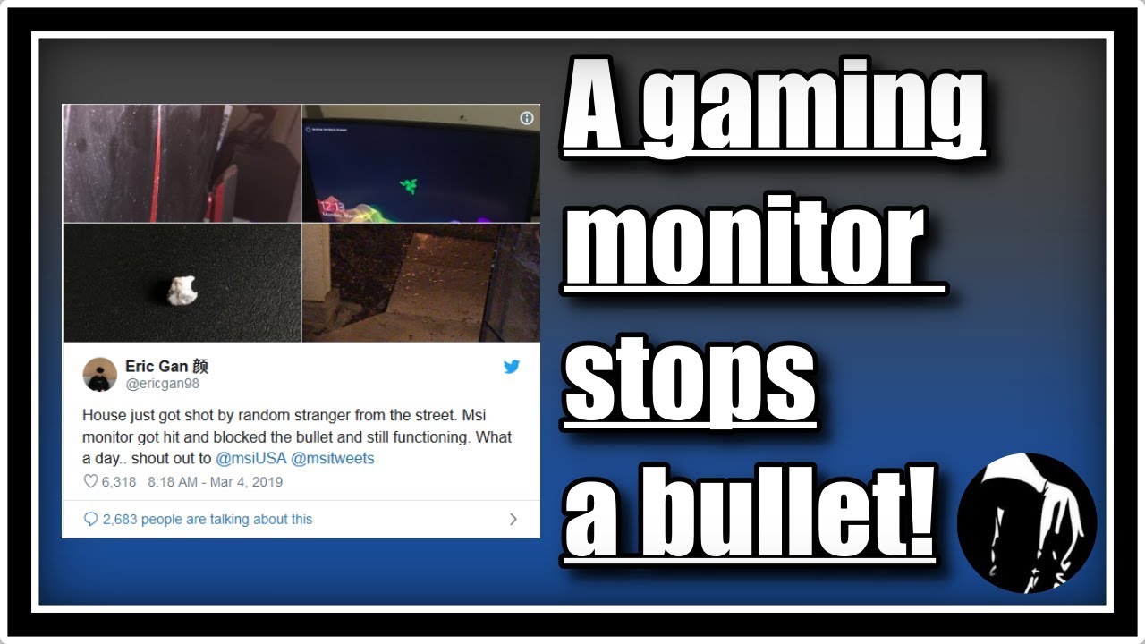 Let's Talk: Gaming Monitor Stops Bullet! - YouTube