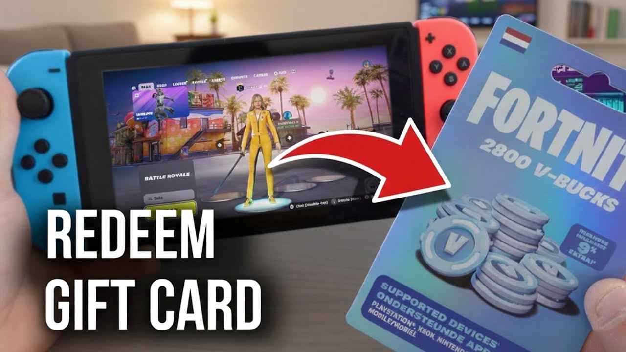 How to Redeem a Fortnite V-Bucks Gift Card on Nintendo Switch ...