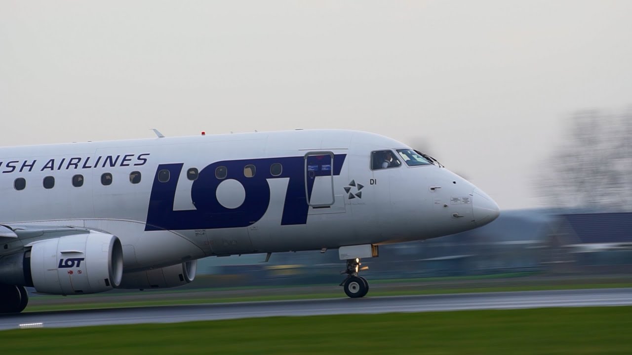 LOT Polish Airlines from Warsaw landing in Amsterdam! | AIRPLANE ...