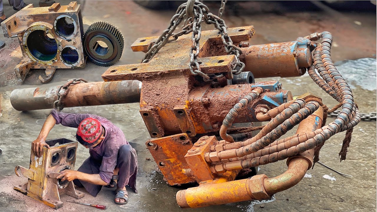 Restoration Process Of Boring Machine Gear Box | Fully Repairing ...