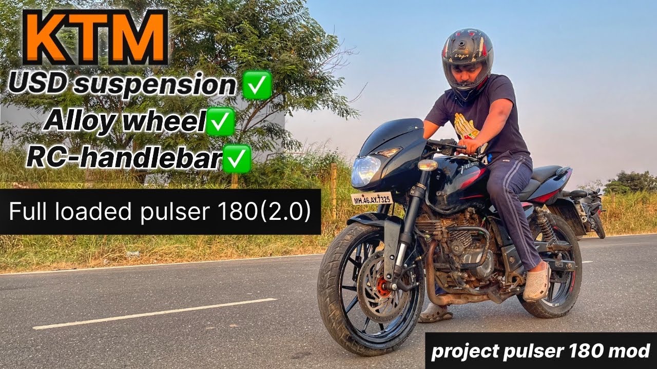 Bike modification || KTM Front usd full setup in pulser 180😈 || #ktm # ...