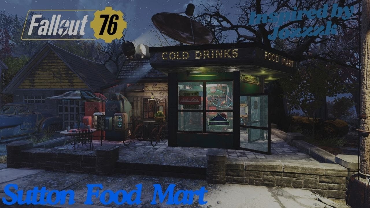 Fallout 76: Camp Build - Sutton Food Mart/Convenience Store Inspired by ...