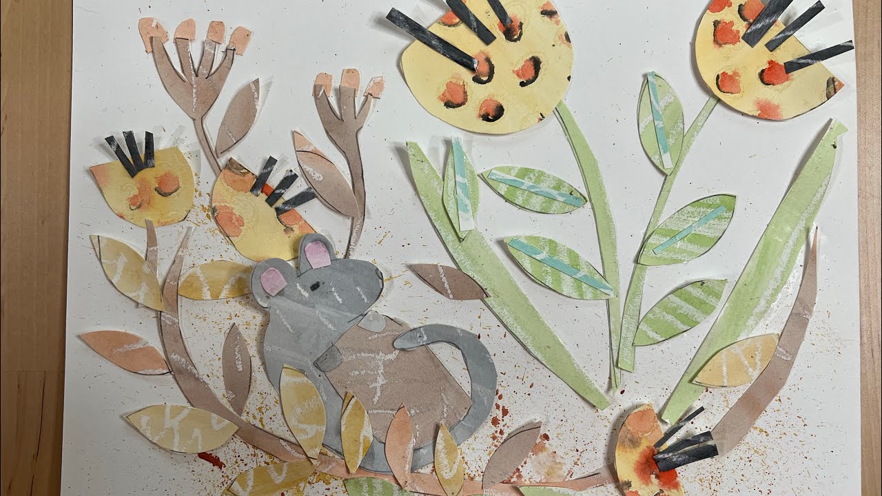 Tracey English Mouse with flowers inspired Art Project - YouTube