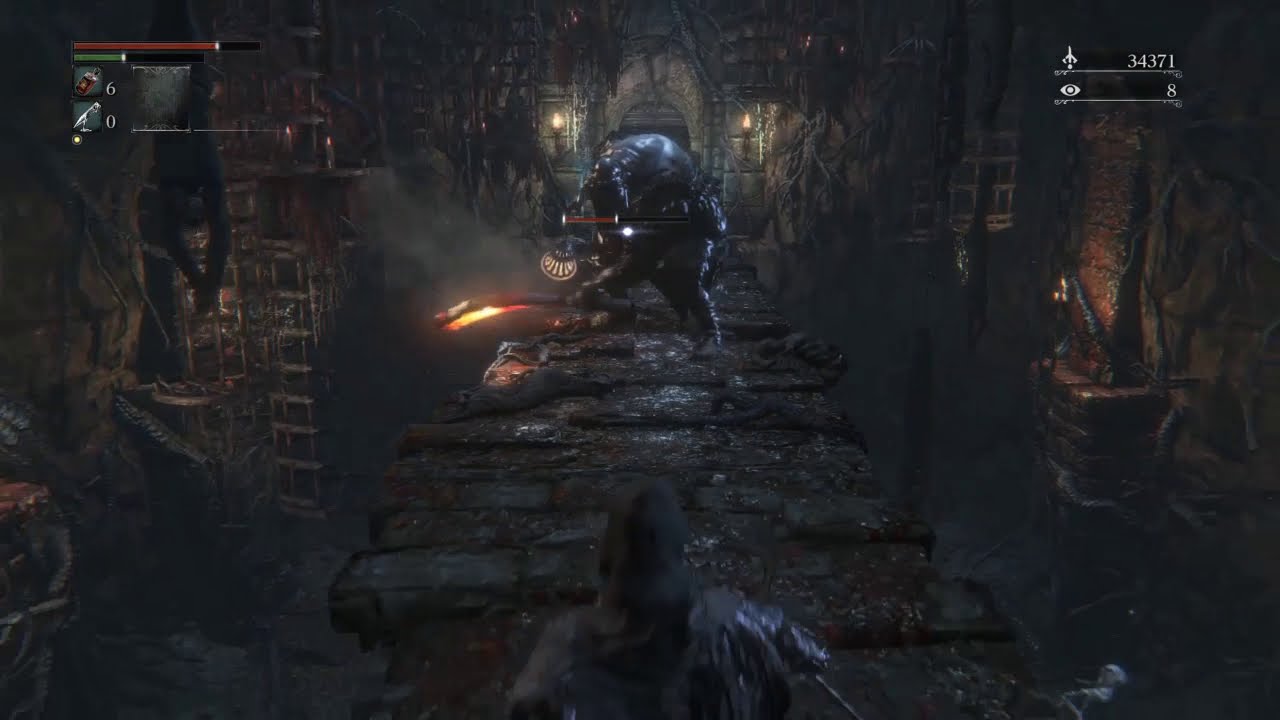 Bloodborne. Laberinto Phutumerio inferior nivel 2... ratas, alacranes ...