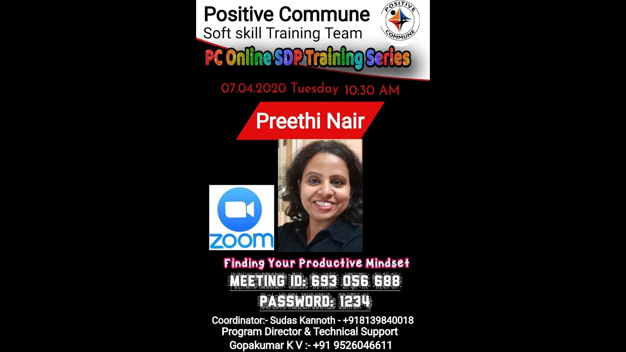 Preethi Nair(Finding Your Productive Mindset) - YouTube