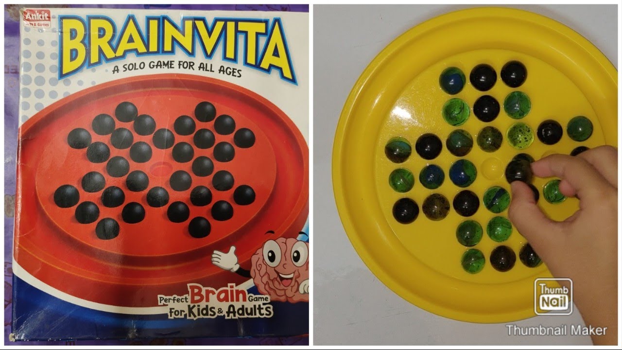 Brainvita Game. Beginning - let's see how many marbles left in end ...