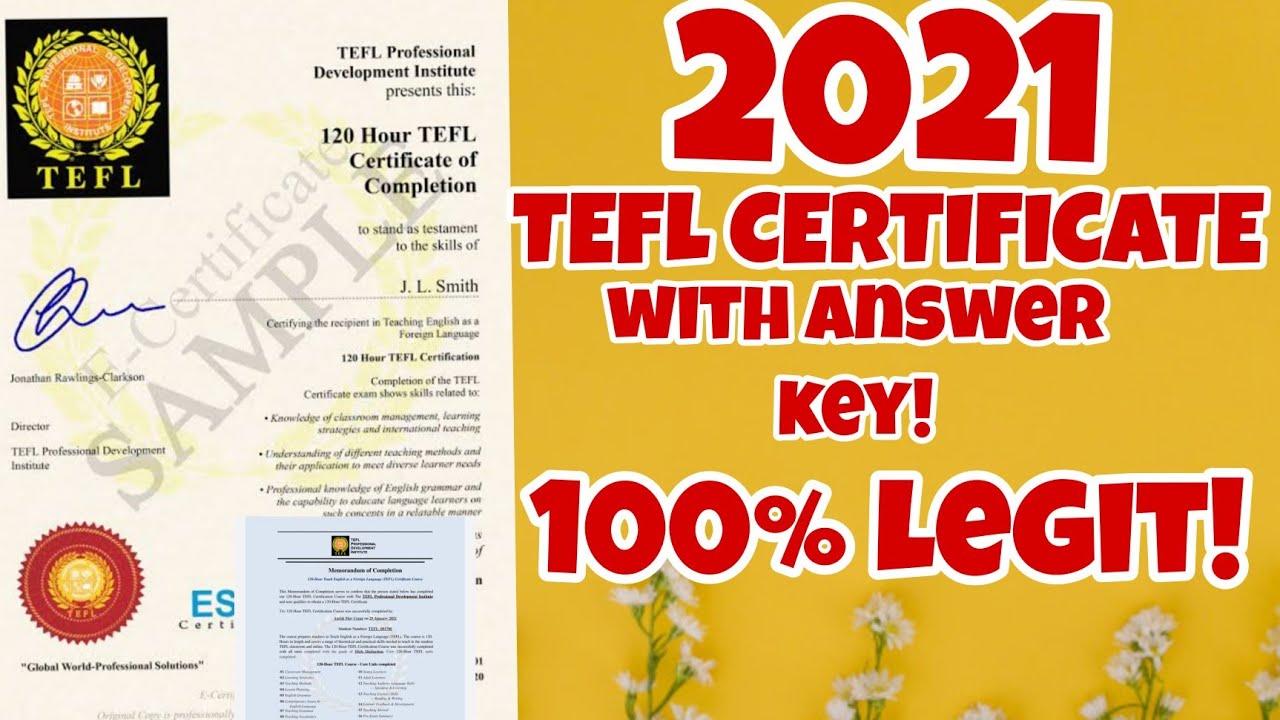 TEFL CERTIFICATE 2021 WITH ANSWER 100 LEGIT YouTube tefl-certificate-2021-with-answer-100-legit-youtube