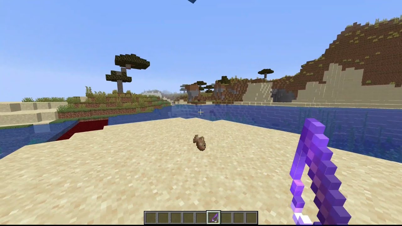Minecraft Fishing on Land | Minecraft 20w12a Bug report - YouTube