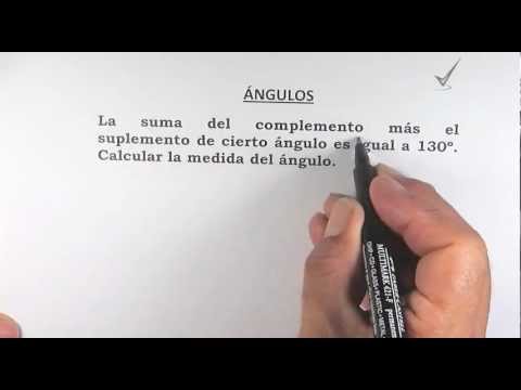 Hallar un ángulo conociendo su complemento y suplemento - YouTube