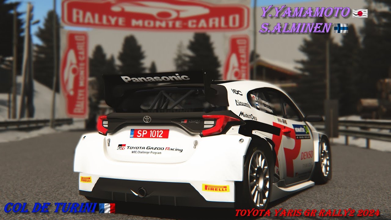 Assetto Corsa/Camtool tv cam Col de Turini uphill/Toyota Yaris GR Rally2 2024 - YouTube