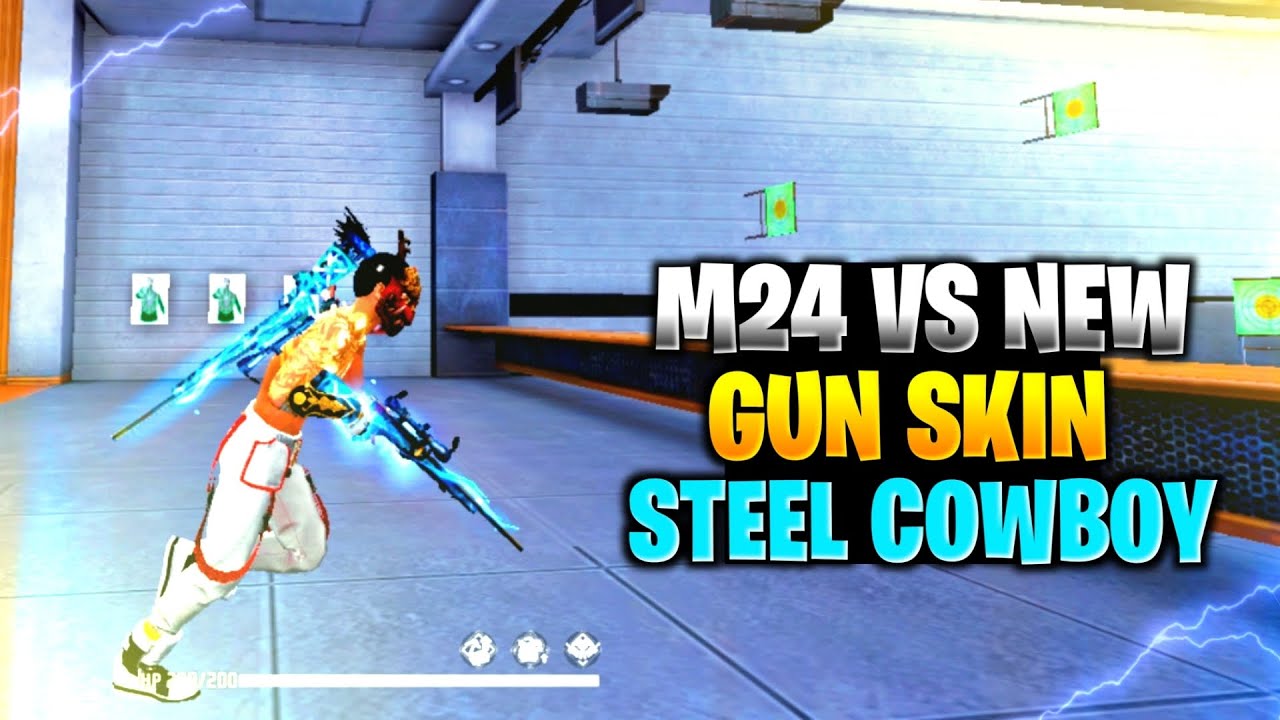 Free Fire M24 Compare New Gun Skin M24 Steel Cowboy Free Fire Max M24 ...