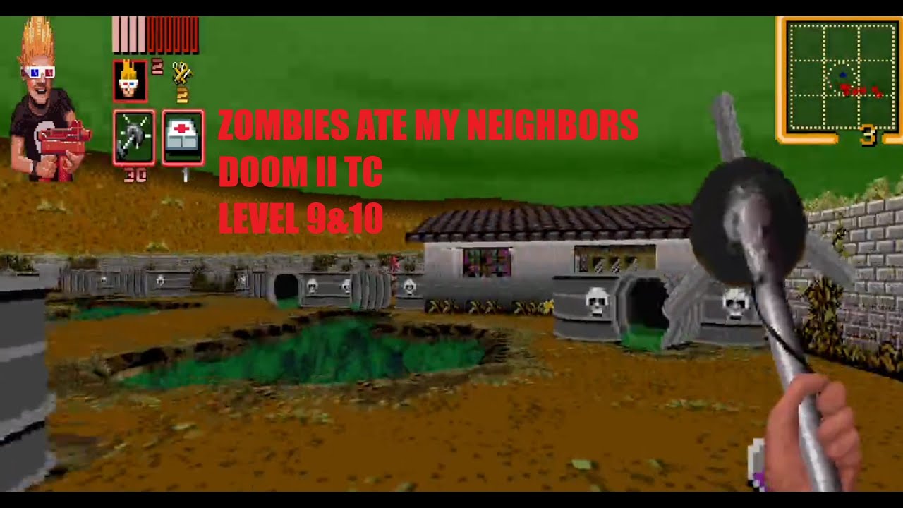 Zombies Ate My Neighbors: Doom II TC - Level 9&10 - YouTube
