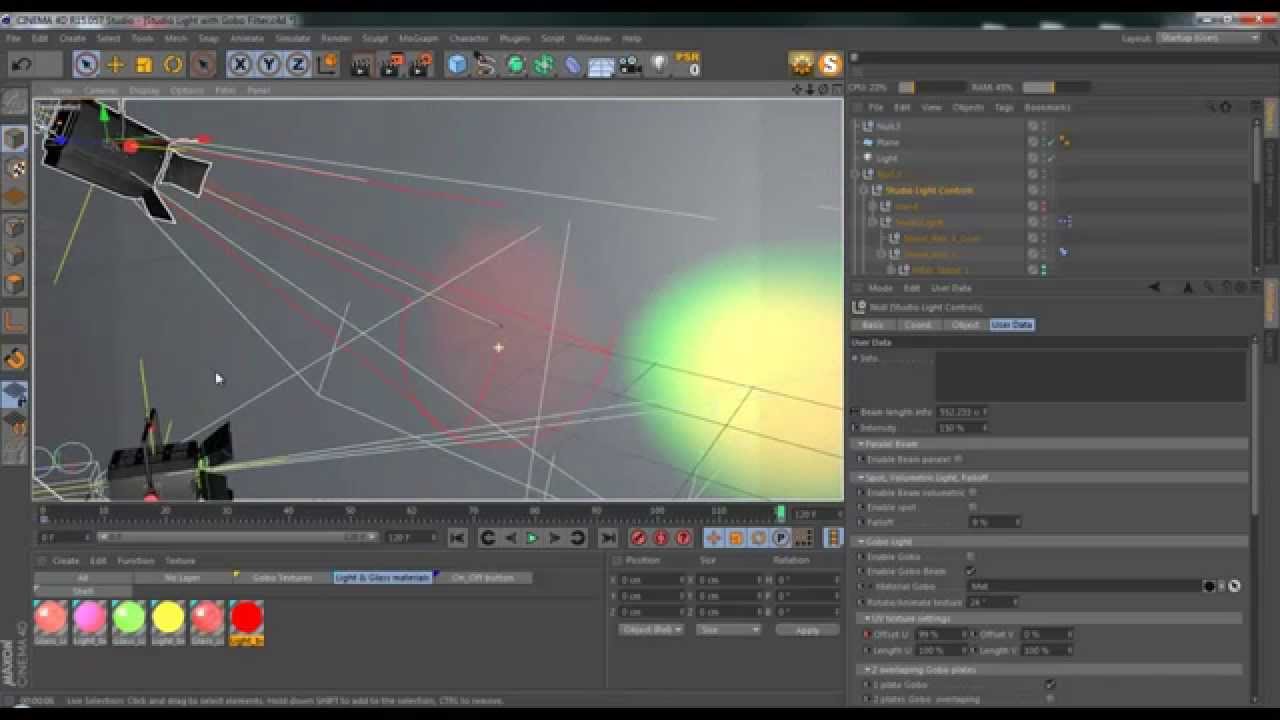 How to use Studio Light with Gobo filter - YouTube