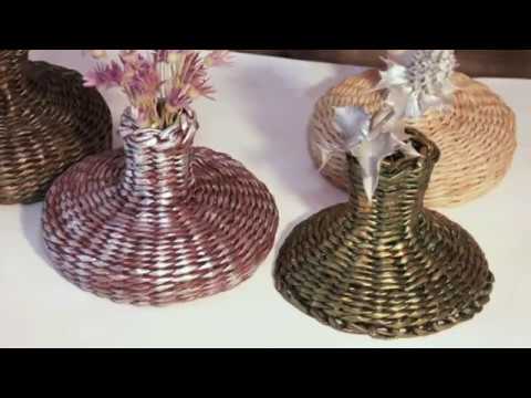 How to weave a vase. Tutorial for newcomers. - YouTube