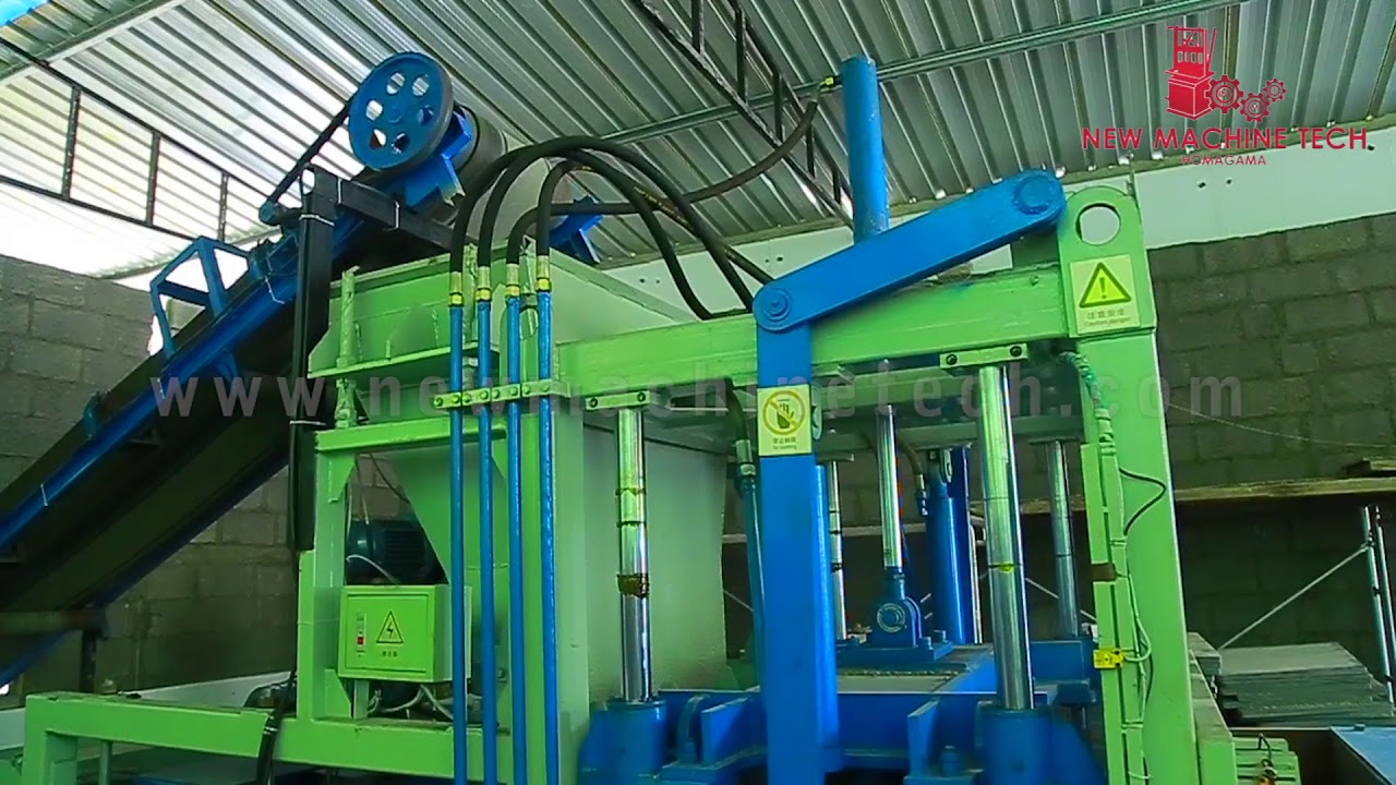 Full Automatic Cement Block & Paver Brick Making Machine - YouTube
