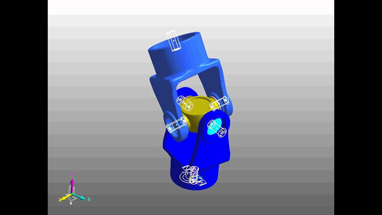 Universal Joint simulation in RecurDyn - YouTube