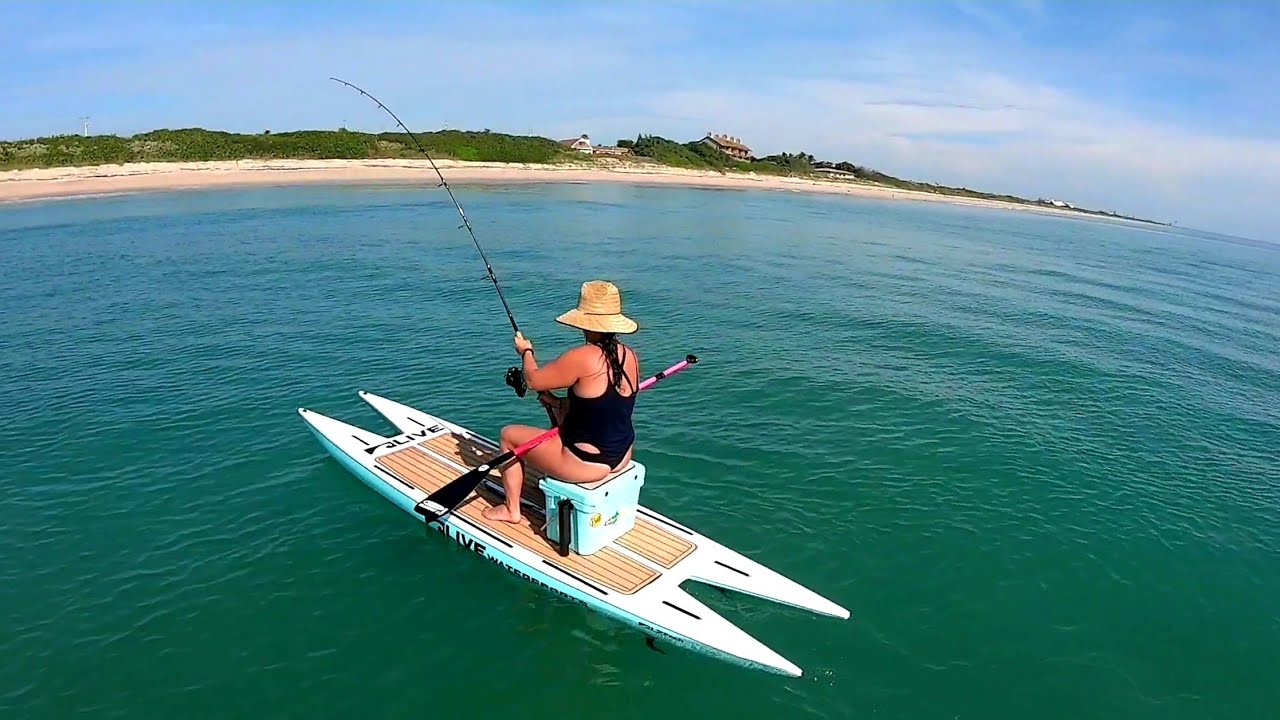 Catching Hard Fighting Fish from a Paddle Board - YouTube