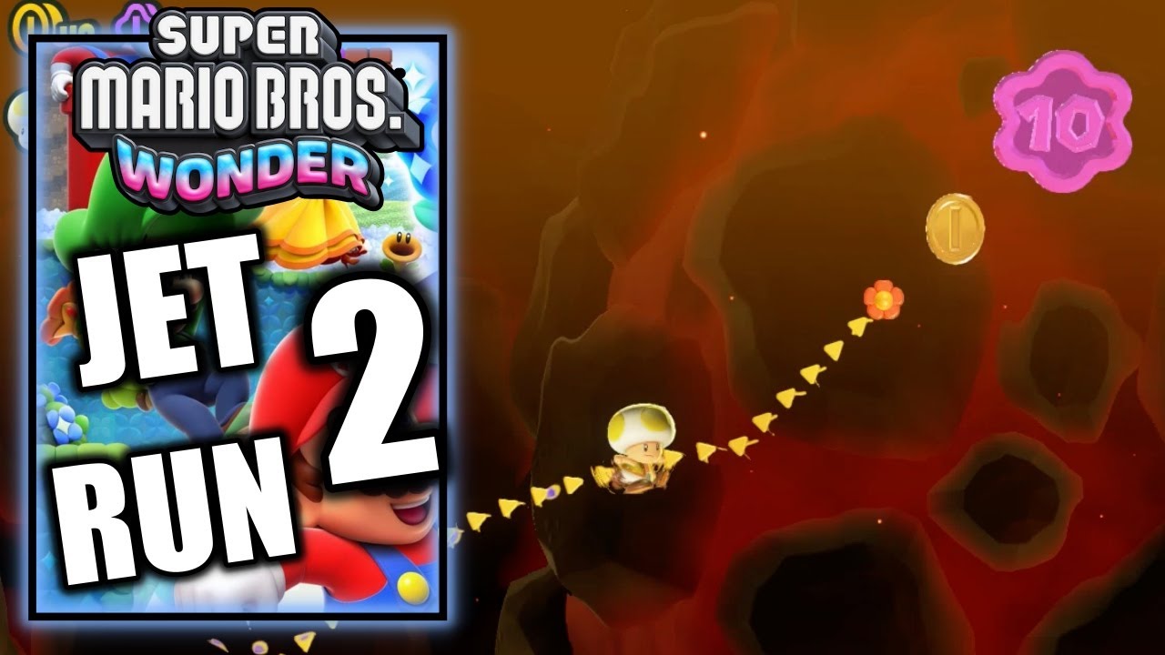 Super Mario Bros Wonder - Jet Run 2 - 100% All Wonder Seeds, Flower ...