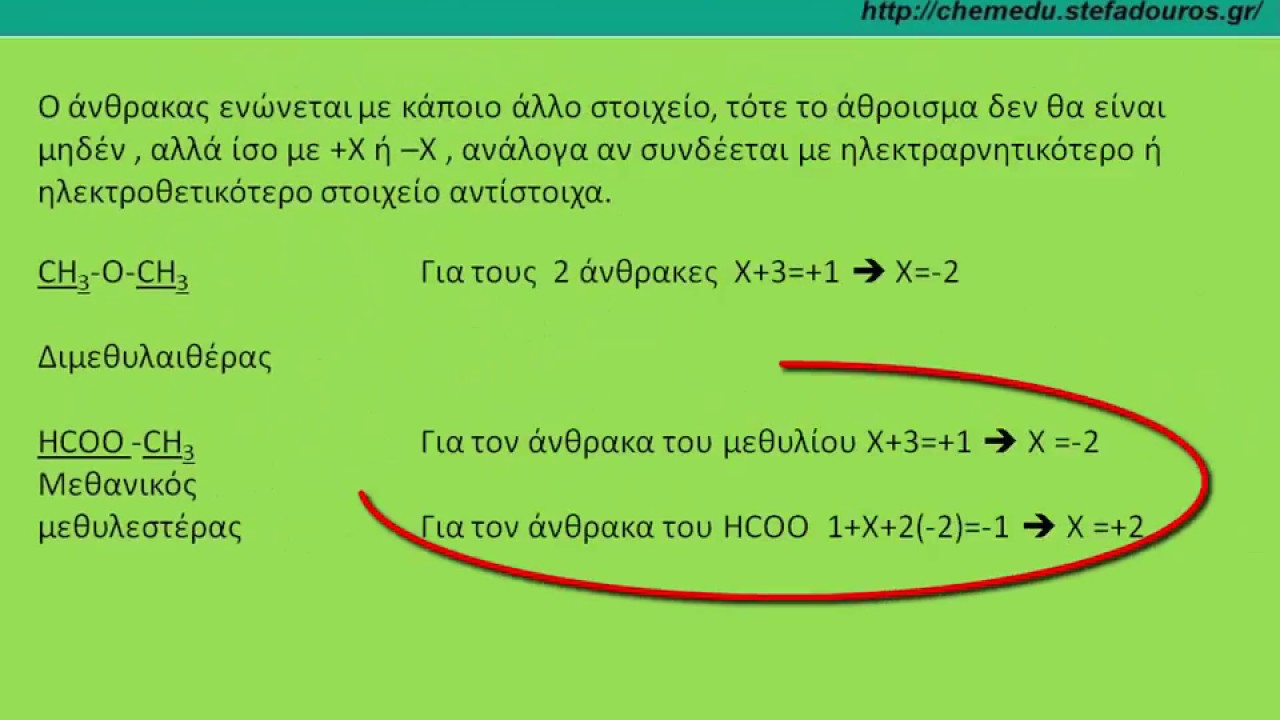 Αριθμός Οξείδωσης & Οργανική Χημεία - YouTube