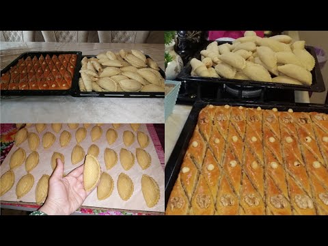 #Vlog#209🟠Qaynənə gəlin iş Başında. Çərşənbə üçün Paxlava şəkərbura hazırladım.