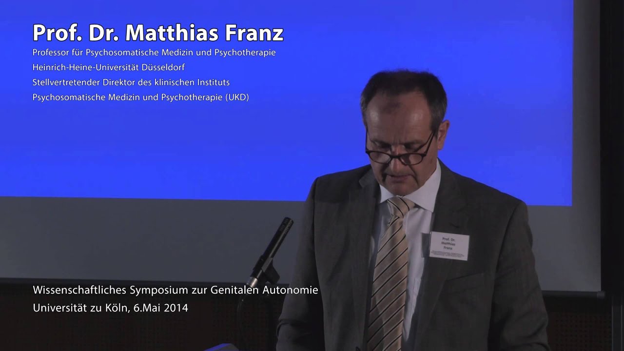 Prof. Dr. Matthias Franz; Symposium: Genitale Autonomie [3/11] - YouTube