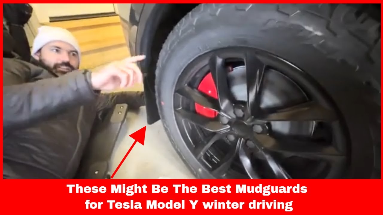 Tesla Model Y flexible mudguards - Unboxing & Install - YouTube