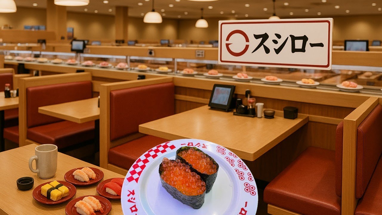 Eating at a Conveyor Belt Sushi Restaurant in japan | Sushiro - YouTube