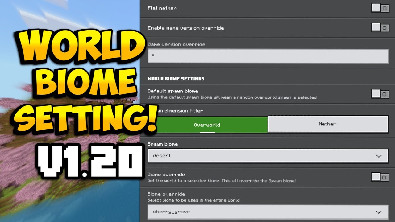 FITUR MINECRAFT 1.20 YANG KALIAN TIDAK SADARI TANPA ADDON - World Biome ...