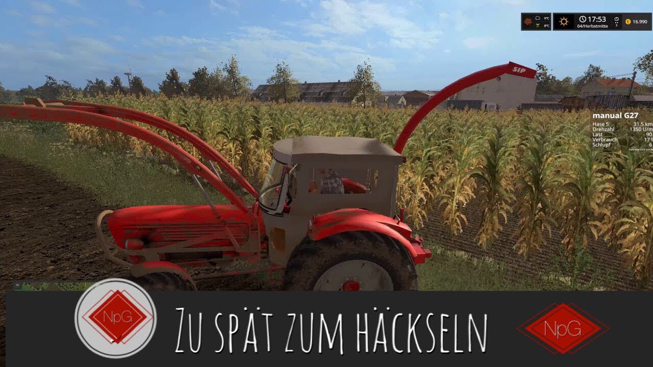 Ls 17 Oldtimer #05 / zu spät zum häckseln - YouTube