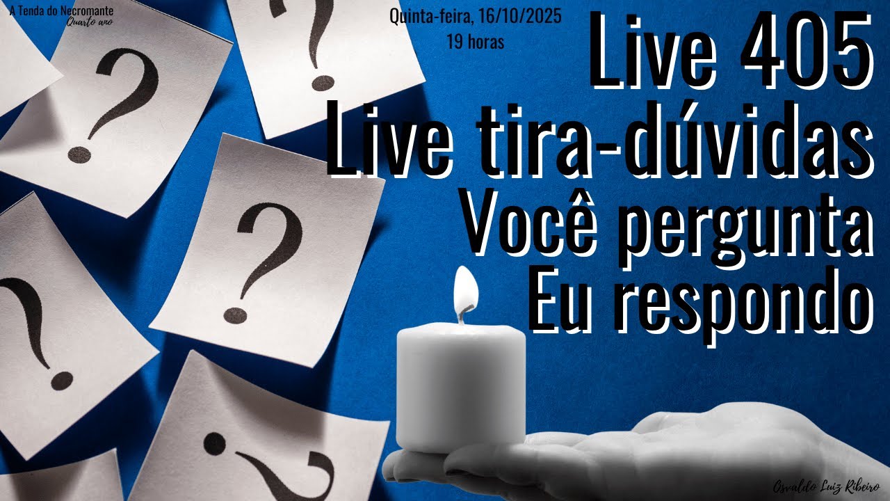Live 405. Live tira-dúvidas. Você pergunta. Eu respondo - YouTube