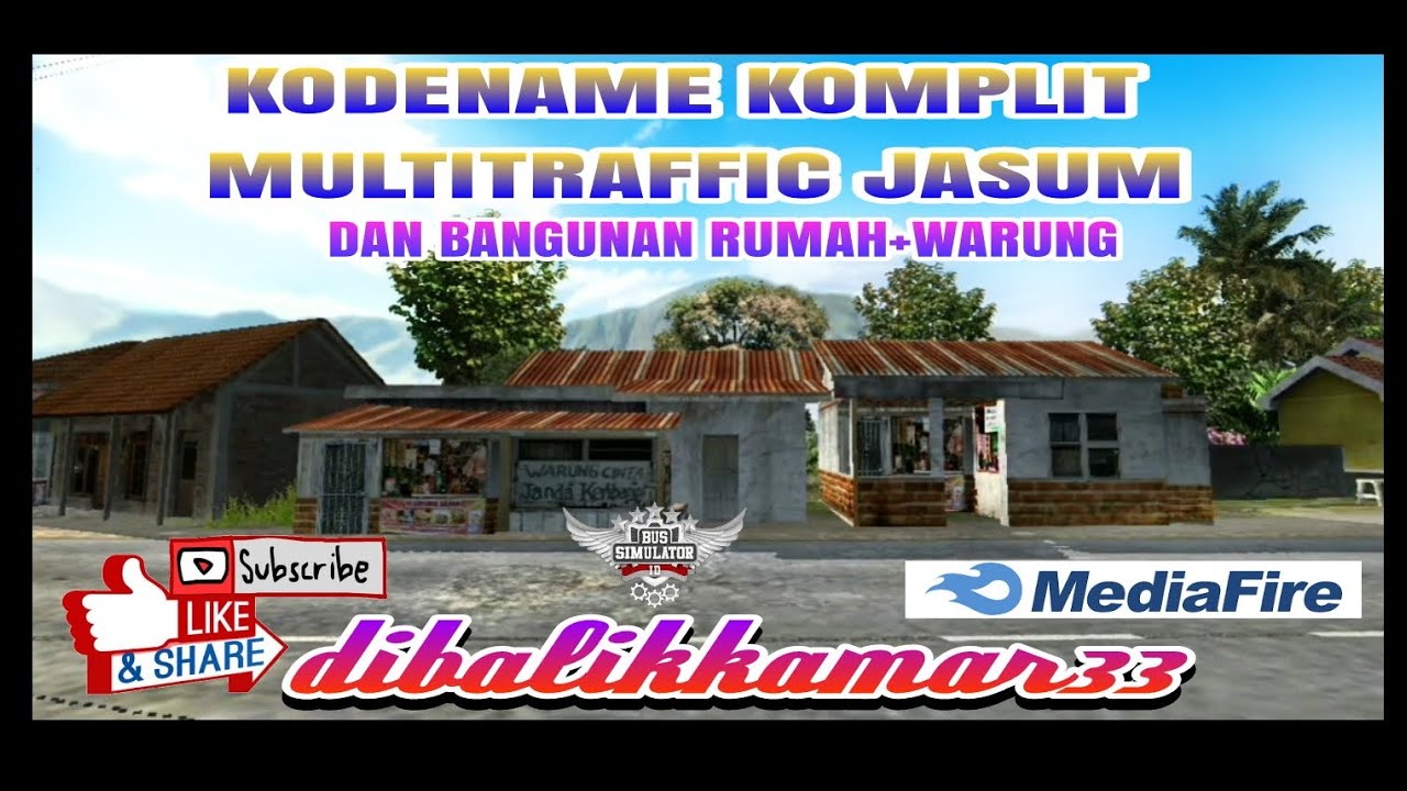 KODENAME KOMPLIT MULTITRAFFIC JASUM DN BANGUNAN+WARUNG V3.7.1 - YouTube