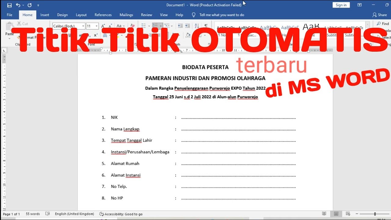 Ini Dia Cara Membuat Titik Titik Secara Otomatis Di Microsoft Word Ini Dia Cara Membuat Titik Titik Secara Otomatis Di Microsoft Word