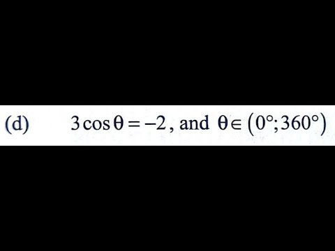 2 trigonometry solve for angle from 0 to 360 - YouTube