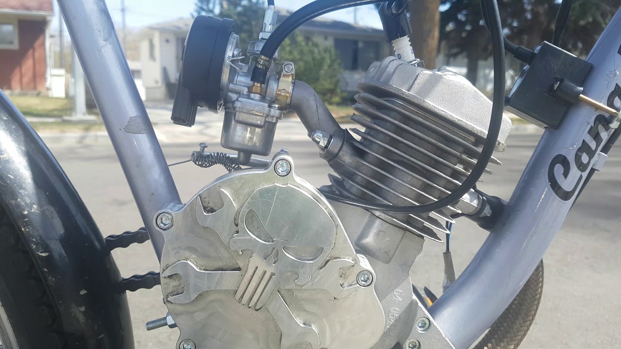Newest motorized bicycle! 66cc Grubee skyhawk. - YouTube