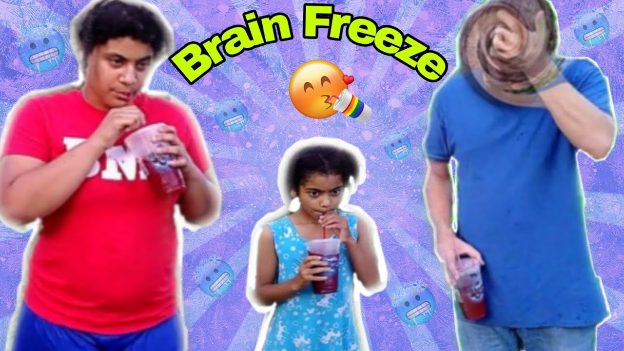 Brain Freeze Challenge!!| Who can drink the most!! - YouTube
