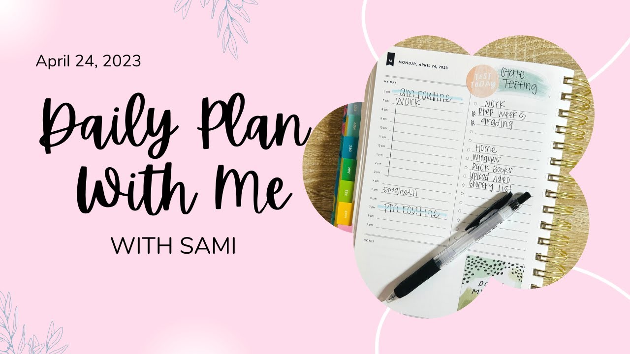 Plan With Sami: Daily Simplified Planner April 24-30 - YouTube