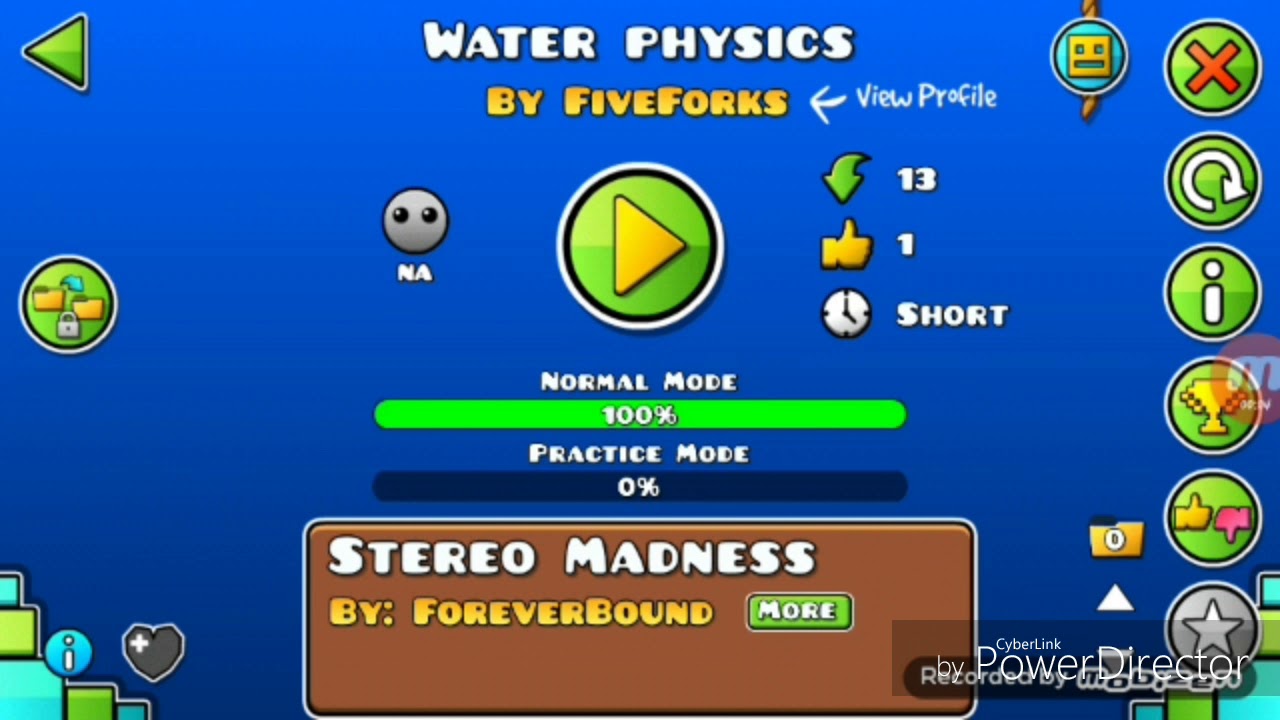 Playing Water Physics (Created by:Gd Forks) - YouTube