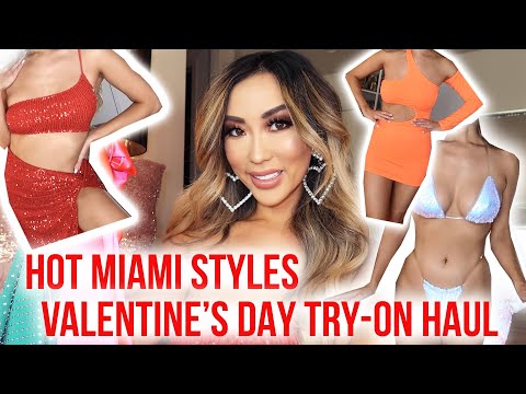 HOT MIAMI STYLES VALENTINE'S DAY/ DATE NIGHT TRY-ON HAUL | Arika Sato