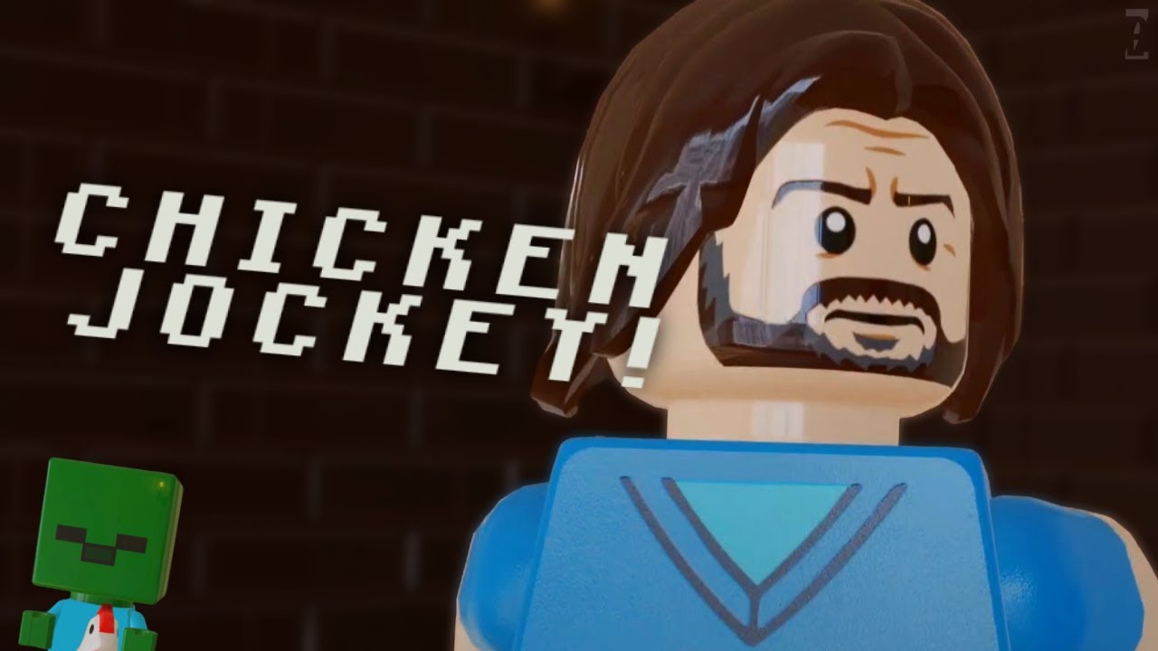 "Chicken Jockey!" | A Minecraft Movie in LEGO (Blender) - YouTube