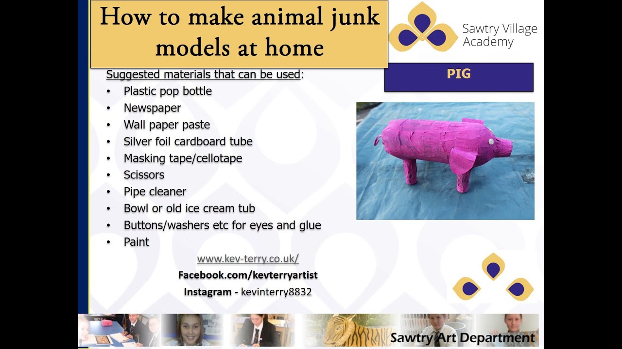 how to make a simple model pig - YouTube