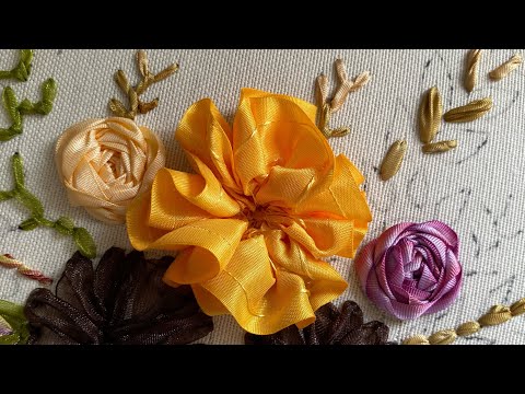 Kurdele ile büzgülü çiçek nasıl yapılır ? Monte ederek kurdele işi tekniği nasıl yapılır ?#kurdele