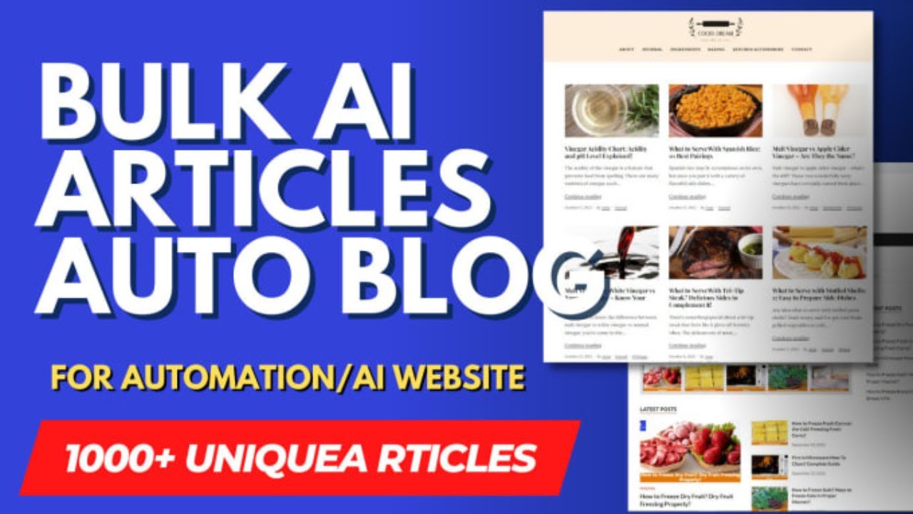 I Will Build AUTO BLOGGING WP SITE for ANY NICHE with 1K ARTICLES by GPT3 AI | fiverr Freelancer ...